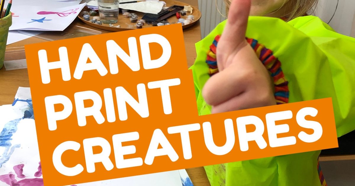 Hand Print Creatures | Activities for Kids | Rainbow Trust Children's ...