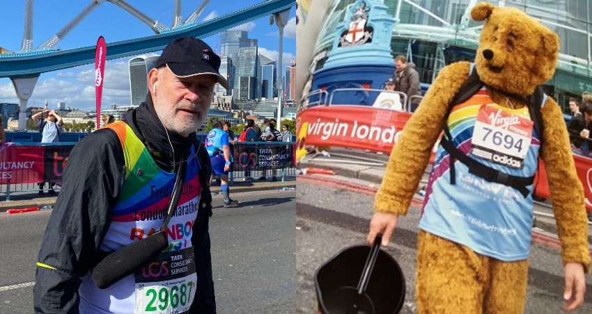 76-year-old Fred runs his 33rd London Marathon in aid of Rainbow Trust ...